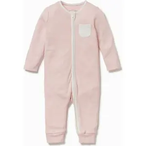 MORI Two-way Zip-up Romper - Blush Stripe