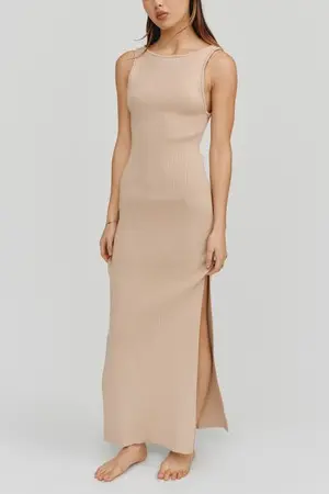 KATHRYN MCCARRON Carolina Maxi Knit Dress - Camel