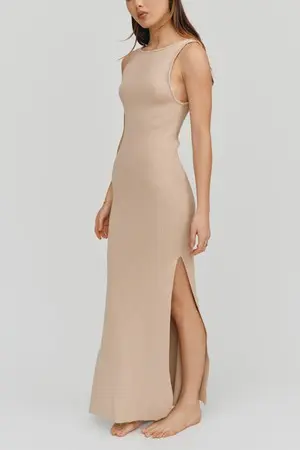 KATHRYN MCCARRON Carolina Maxi Knit Dress - Camel