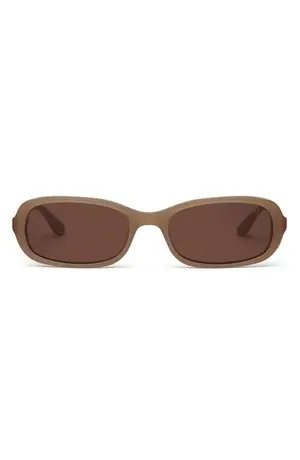 Dezi Cindy 54mm Oval Sunglasses Dark Sand/brown