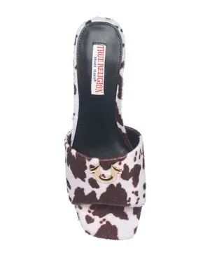 True Religion Single Strap Block Heel - Cow