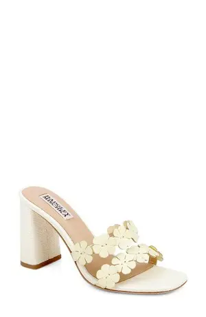 Badgley Mischka Webster Floral Slide Sandal - Lime Leather