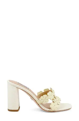 Badgley Mischka Webster Floral Slide Sandal - Lime Leather