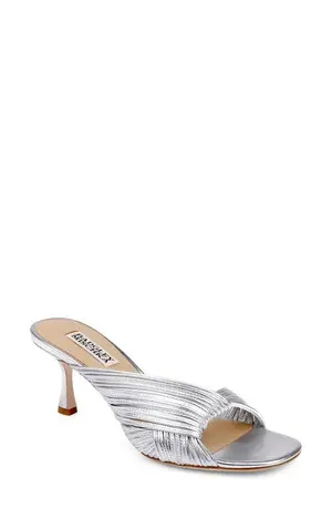 Badgley Mischka Winta Slide Sandal - Silver Metallic