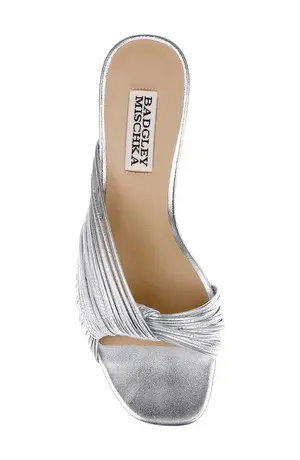 Badgley Mischka Winta Slide Sandal - Silver Metallic
