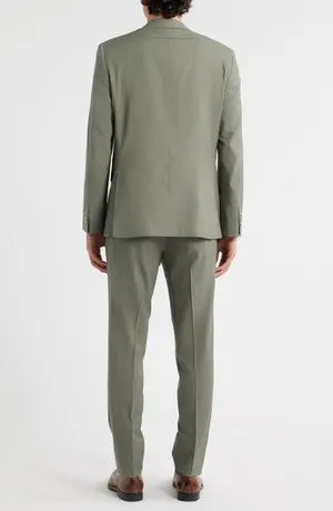 JACK VICTOR Esprit Contemporary Fit Green Wool Blend Suit