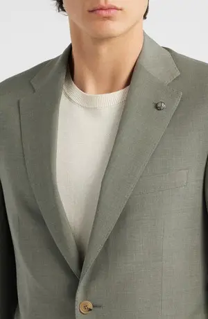JACK VICTOR Esprit Contemporary Fit Green Wool Blend Suit