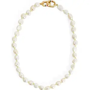 Clare V. Le Pearl Collar Necklace - Cream