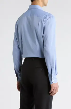 Paul Smith Tailored Fit Textured Cotton Dress Shirt