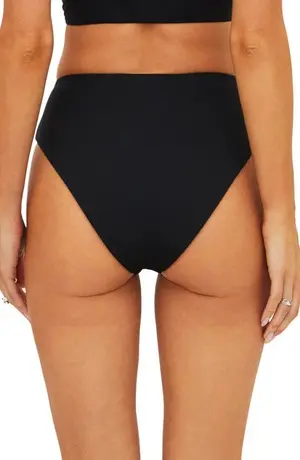 Beach Riot Rozli High Cut Bikini Bottoms - Black