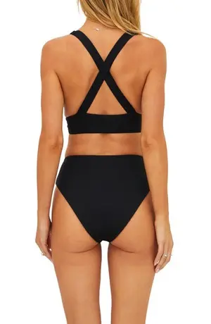 Beach Riot Rozli High Cut Bikini Bottoms - Black