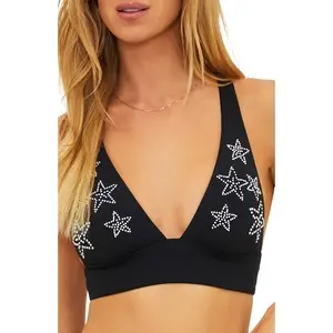 Beach Riot Leni Embellished Bikini Top