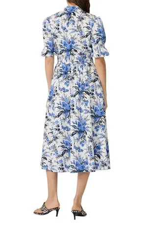 Diane Von Furstenberg Floral Button-up Midi Dress