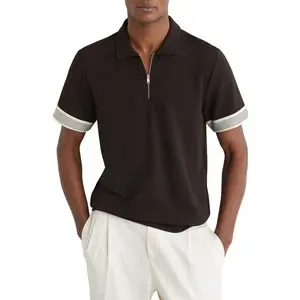 REISS Bruno Quarter Zip Polo