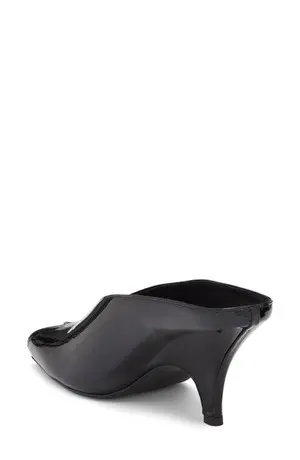 Jeffrey Campbell Parler Peep-toe Mule - Black Patent