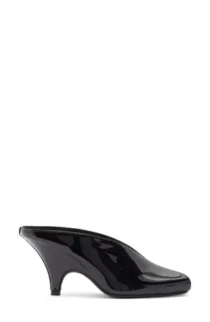Jeffrey Campbell Parler Peep-toe Mule - Black Patent