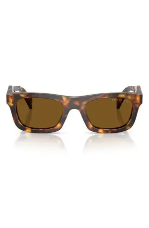 Prada 50mm Polarized Pillow Sunglasses - Honey Tortoise/brown Polar