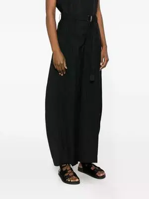 Sacai Pinstripe Buckled Trousers