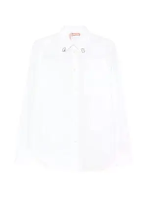 N°21 Embellished-collar Shirt - White