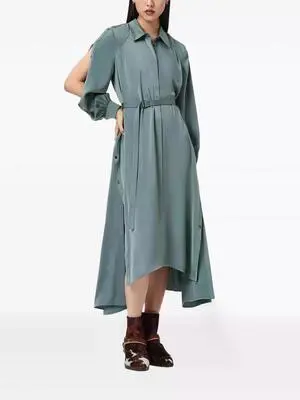 ALLSAINTS Lexi Belted Shirt Dress - Blue