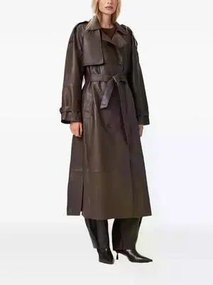 ALLSAINTS Reed Belted Leather Coat