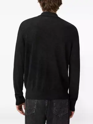 ALLSAINTS Albany Zip-up Polo Shirt - Black