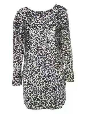 Elisabetta Franchi Sequin Leopard-print Mini Dress