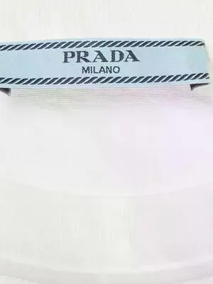 Prada Pleated Striped-sleeve Mini Dress