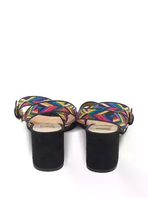 Valentino Garavani Suede Ankle-strap Block Heel Sandals