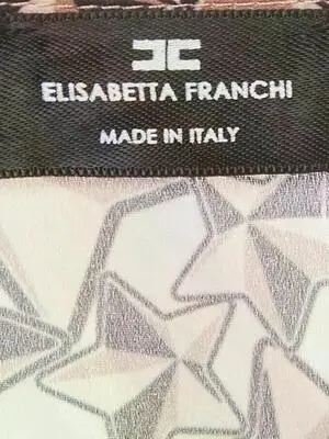 Elisabetta Franchi Pleated Geometric-print Dress