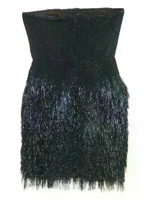 Roberto Cavalli Lurex Sequin Strapless Mini Dress