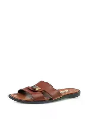Balenciaga Leather Slip-on Sandals