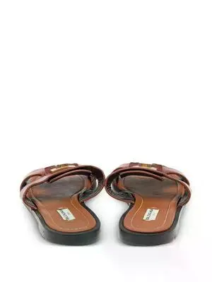 Balenciaga Leather Slip-on Sandals