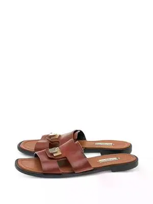 Balenciaga Leather Slip-on Sandals