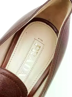 Prada Lace-up Leather Booties