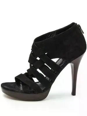 STUART WEITZMAN Suede Strappy High Heel Sandals