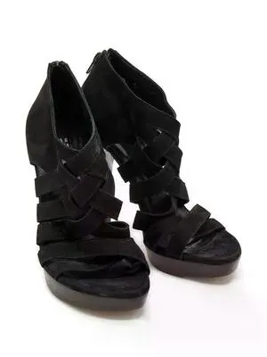 STUART WEITZMAN Suede Strappy High Heel Sandals
