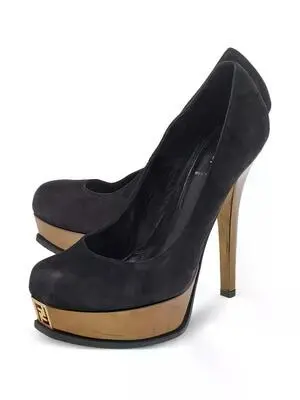 Fendi Suede Platform Stiletto Pumps