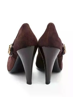 Gucci Suede Ankle Boots With Gold-tone Emblem