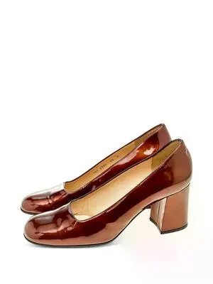 Gucci 75mm Glossy Block-heel Pumps