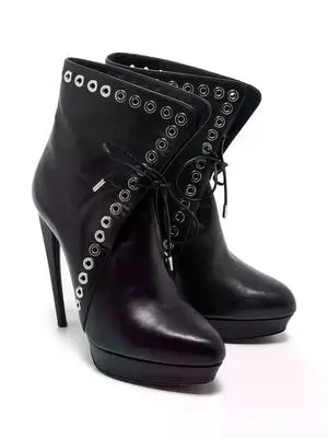 Alexander McQueen 120mm Eyelet-embellished Stiletto Boots