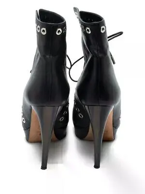 Alexander McQueen 120mm Eyelet-embellished Stiletto Boots