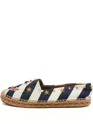 Dolce & Gabbana Studded Striped Espadrilles
