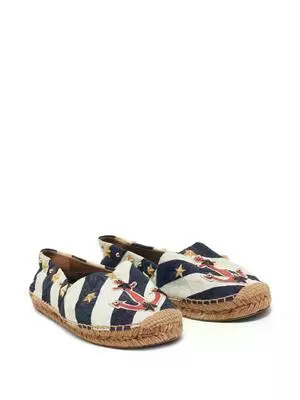 Dolce & Gabbana Studded Striped Espadrilles