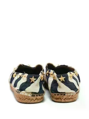 Dolce & Gabbana Studded Striped Espadrilles