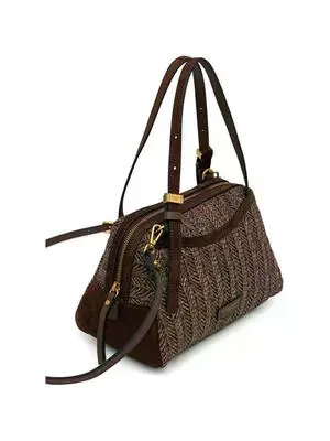 GIANNI CHIARINI Alifa Herringbone Textured Cross Body Bag