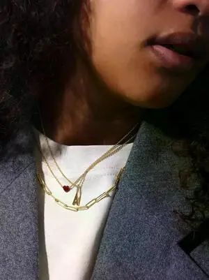 DESIGN LETTERS Little Big Love Heart Pendant Necklace