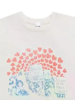 RE/DONE Graphic-print Boxy T-shirt - Neutrals