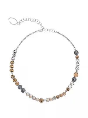 Oscar De La Renta Crystal-embellished Chain Necklace - Silver
