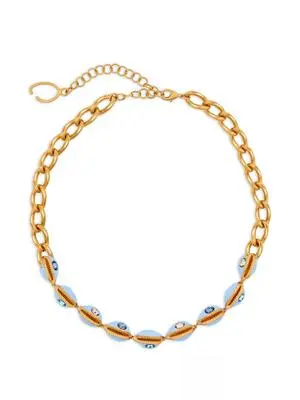 Oscar De La Renta Cowrie Shell Chain Necklace - Gold